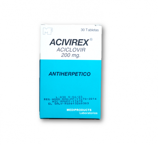 Acivirex 200 mg 30 tabletas. – La Moderna