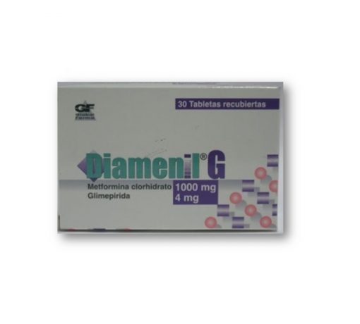 Diamenil G 1000/4 mg 30 tabletas. – La Moderna
