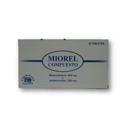 Miorel Compuesto (metocarbamol/acetaminofen) blister 10 tabletas. – La ...
