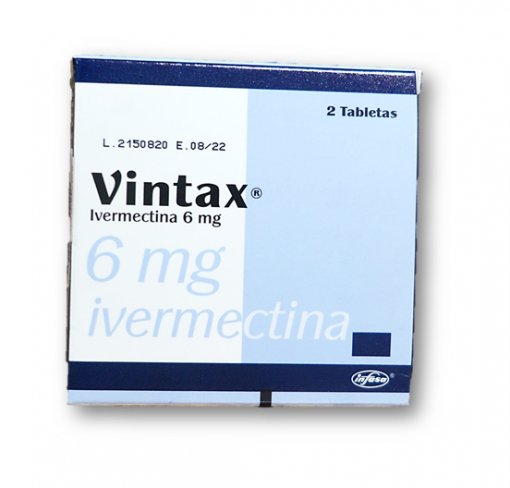 Vintax 6 mg (Ivermecticina) 2 tabletas. – La Moderna